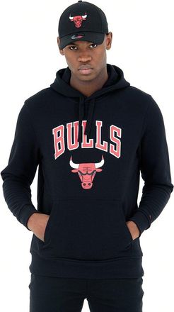 New Era NBA Chicago Bulls Team Logo Hoodie - Schwarz Größe XL, Farbe Schwarz