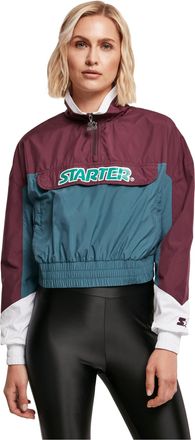 Starter Black Label Damen Ladies Starter Colorblock Pull Over Jacket darkviolet/Teal, XL