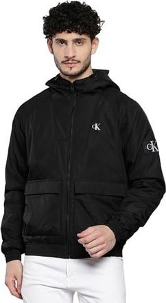 Calvin Klein Jeans Homme Blouson Padded Hooded Harrington Mi-Saison, Noir (Ck Black), XL
