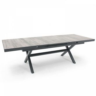 Oviala Table extensible 10 places en c&eacute;ramique et aluminium - Tivoli