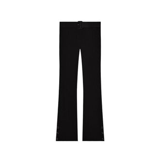 Courr&egrave;ges Capri Rib Knit Pants - - Trousers - Damen - Schwarzk - S