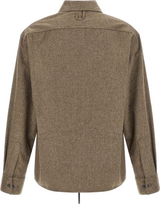 Jacquemus Virgin Wool Blend Shirt - Taupe