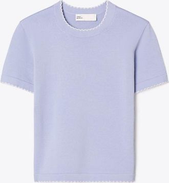 Tory Burch Damen Wolltop mit Wellenkante