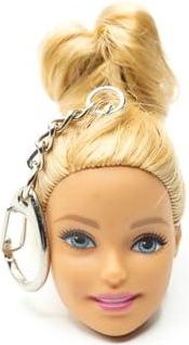 Miniblings Porte-cl&eacute;s t&ecirc;te de poup&eacute;e avec pendentif cheveux blonds - Fait &agrave; la main - Bijou fantaisie - Pendentif