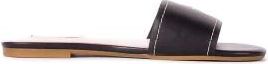 Liu Jo Femme, Chaussures, Noir, Taille: 41 EU Sandales plates en cuir