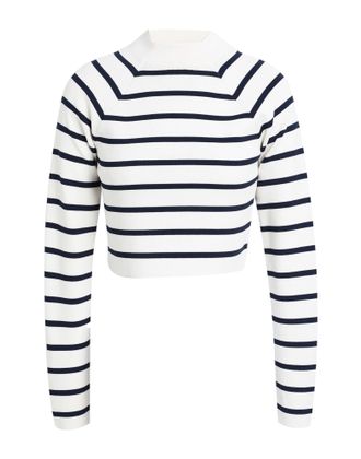 Ralph Lauren STRIPED CROPPED MOCKNECK SWEATER