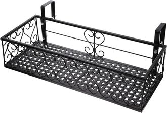 Hemoton Blumen Regale Blumen Regale Blumenregal Balkon Blumentopf Halter Geländer Regal Schwimm Blumentopf Stehen Rack Deck Anlage Halterung Wand für Garten I