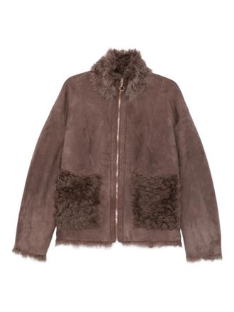 INUIKII Jacke mit Pelzbesatz - Braun