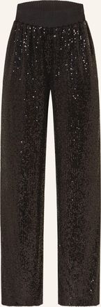 HUGO BOSS Marlenehose Tilloi Mit Pailletten schwarz