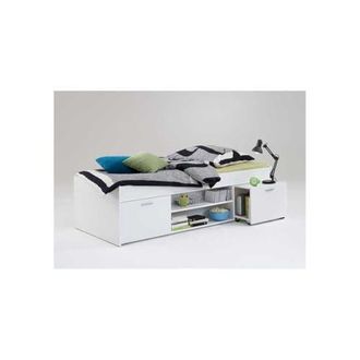 FMD M&ouml;bel 810-001 Bett Carlo, 203,5 x 58,5 x 95,5 cm, wei&szlig;