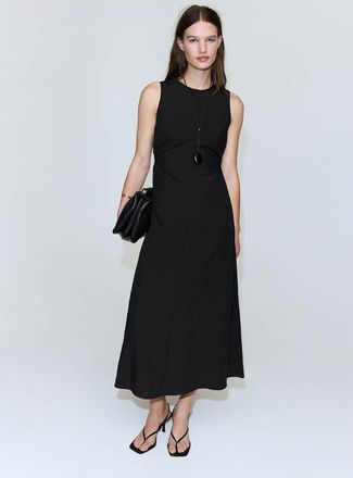 Mango Cut-Out-Kleid mit Schleifen schwarz - Damen - XXS - MANGO