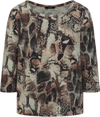 Efixelle Rundhals-Shirt 3/4-Arm Efixelle braun