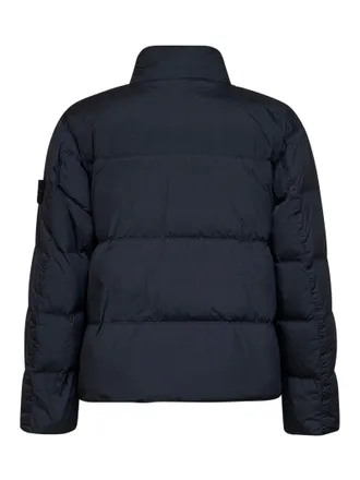Stone Island Mens Down Jacket Crinkle Reps Ny Blue Polyamide Padded &