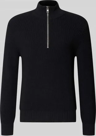 Marc O'Polo Denim Pullover mit Rei&szlig;verschlusskragen