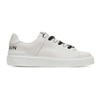 Balmain Femme, Chaussures, Blanc, Taille: 41 EU Baskets B-Court en cuir lisse