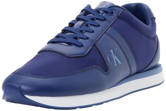 Calvin Klein Herren Retro Run Lace Mix Emb Tongue Ym0Ym01400 Low Top, Blue (Cobalt), 43 EU