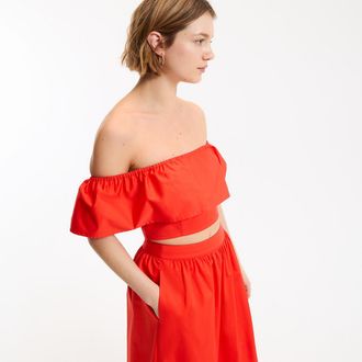 La Redoute Collections Top Bustier Court &Agrave; Volant