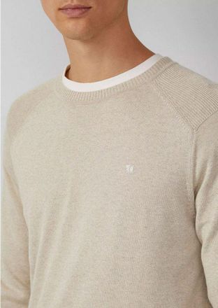 s.Oliver Rundhalspullover Pullover aus Moulin&eacute;strick (1-tlg) Raglan&auml;rmeln, Rundhals-Ausschnitt