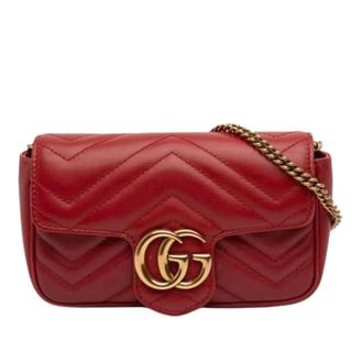 Gucci Sac bandouli&egrave;re matelass&eacute; Pre-owned - Femme - Pre-owned - Rouge - Taille: ONE Size