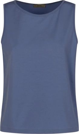 Herno Femme, Tops, Bleu, Taille: 42 FR Canotta dettaglio gros grain