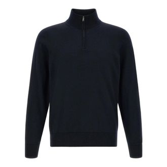 HUGO BOSS H-Ebenji Halb-Zip Pullover - - Sweatshirts & Hoodies - Herren - Blau - M