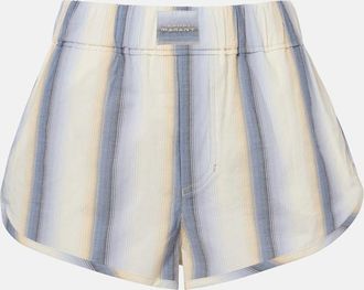 Isabel Marant Short Melinea en coton ray&eacute;