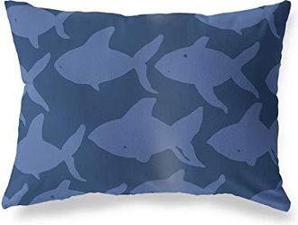 Bonamaison Le Jardin du Lin Kissenbezug Zierkissenbezug Blau Kissenbezug, Für Bett, Auto, Sofa, Haus, Wohnzimmer, Schlafzimmer, Dekoration, 45x60 Cm - Entworfen 