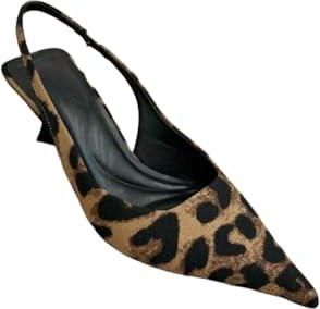 Generic YUJIEBB Sandales d&eacute;t&eacute; &agrave; enfiler pour femme Motif l&eacute;opard, imprim&eacute; l&eacute;opard, 35.5 EU