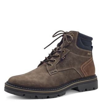s.Oliver Herren Stiefel zum Schnüren Wasserabweisend Vegan, Braun (Mud), 44 EU