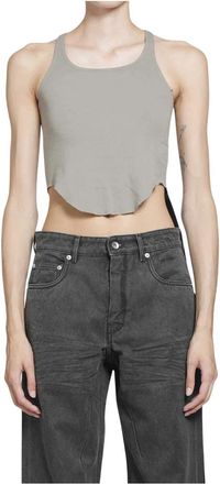 Rick Owens Basic Tank Cropped - - Tops - Damen - Grau - XS