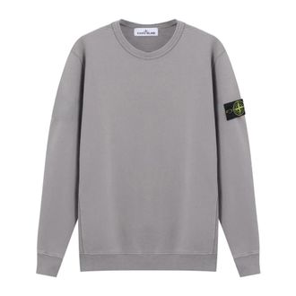 Stone Island Baumwoll-Rundhals-Sweatshirt - - Sweatshirts & Hoodies - Herren - Grau - 2XL