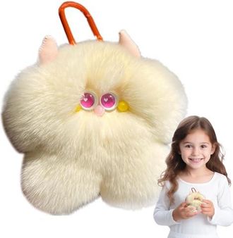 Generico Bagues de boutons de veau en peluche | Mignon porte-cl&eacute;s clinique pour animaux suspendus en peluche peluche peluche d&eacute;coration sac &agrave; dos pour ornement