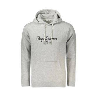 Pepe Jeans London Grauer Baumwoll Herren Pullover Hoodie - - Sweatshirts & Hoodies - Herren - Grau - S