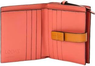 Loewe Portefeuille compact zippé en cuir de veau souple grainé