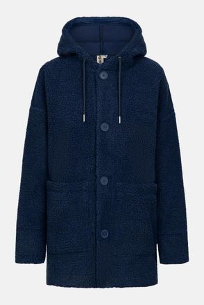Danef&aelig; Fleecejacke Danewillow Damen Dunkelblau Teddy Kapuze