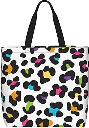 Generic Sac De Courses Motif L&eacute;opard Exotique Tendance Sac &Agrave; Dos De Grande Capacit&eacute; R&eacute;utilisable Sacs &Agrave; Main, Pour &Eacute;cole, Burea, Femmes, Tous Les Jours
