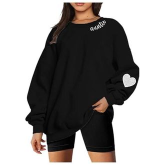 Generic 2026 Printemps Femmes No&euml;l Automne et Hiver Mode Casual Hoodie Hoodie, Noir, XXL