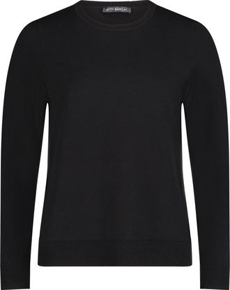 Betty Barclay Damen Basic-Strickpullover mit Rundhalsausschnitt 36, Schwarz
