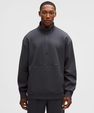 lululemon Heavyweight Soft Jersey Half Zip f&uuml;r M&auml;nner - Gr&ouml;&szlig;e 2XL in Coal