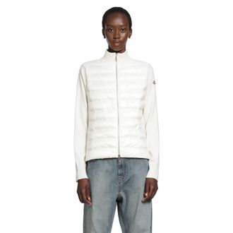 Moncler Padded Wool Zip-Up Cardigan