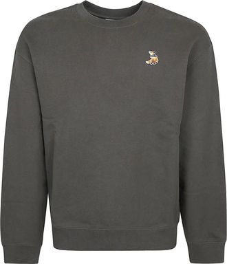 Maison Kitsun&eacute; Homme, Sweatshirts et sweats &agrave; capuche, Brun, Taille: M SweaT-shirt Confort Dreaming Fox