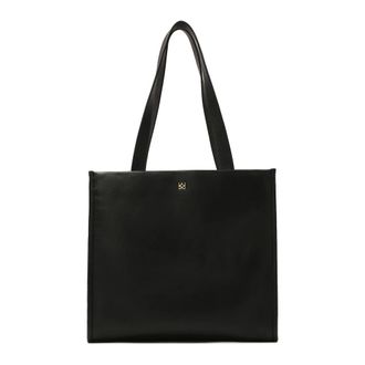 Kazar Gro&szlig;e schwarze Leder-Tote-Tasche Schultertasche - - Bags - Damen - Schwarzk - ONE SIZE