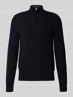 HUGO BOSS Regular Fit Troyer aus Schurwoll-Kaschmir-Mix Modell HEMARLO
