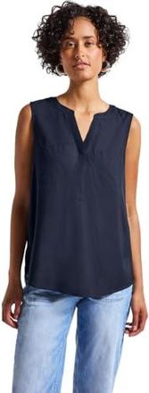 Street One A345868 Haut Chemisier avec Poches de Poitrine, Bleu foncé, 36 Femmes