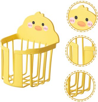 PartyKindom 2 Stück Wandmontierter Toilettenpapierhalter mit Ablage Multifunktionaler Toilettenrollenhalter aus Stabilem Material Platzsparendes Wandregal für Bad