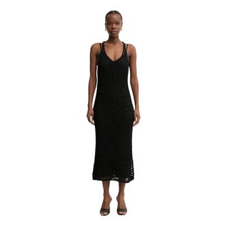 Pinko H&auml;kel-Maxikleid - - Dresses - Damen - Schwarzk - XS