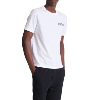 Balmain Mens White Cotton T-Shirt