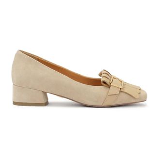 Kazar Niedrige Pumps aus Wildleder und glattem Leder - - Shoes - Damen - Beige - 36 EU