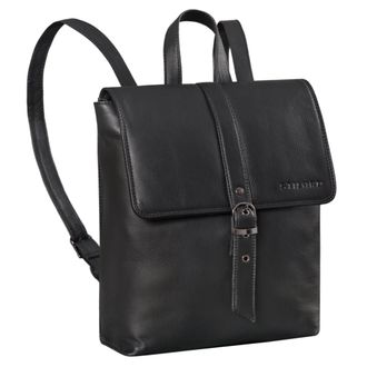 STILORD Mathilda Damen Daypack Lederrucksack Business Rucksack f&uuml;r Arbeit Office Uni Schule Elegante Rucksacktasche f&uuml;r Frauen aus Echtem Leder, Farbe:schwarz