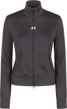 Courr&egrave;ges Femme, Sweatshirts et sweats &agrave; capuche, Noir, Taille: 40 FR Veste de surv&ecirc;tement Signature